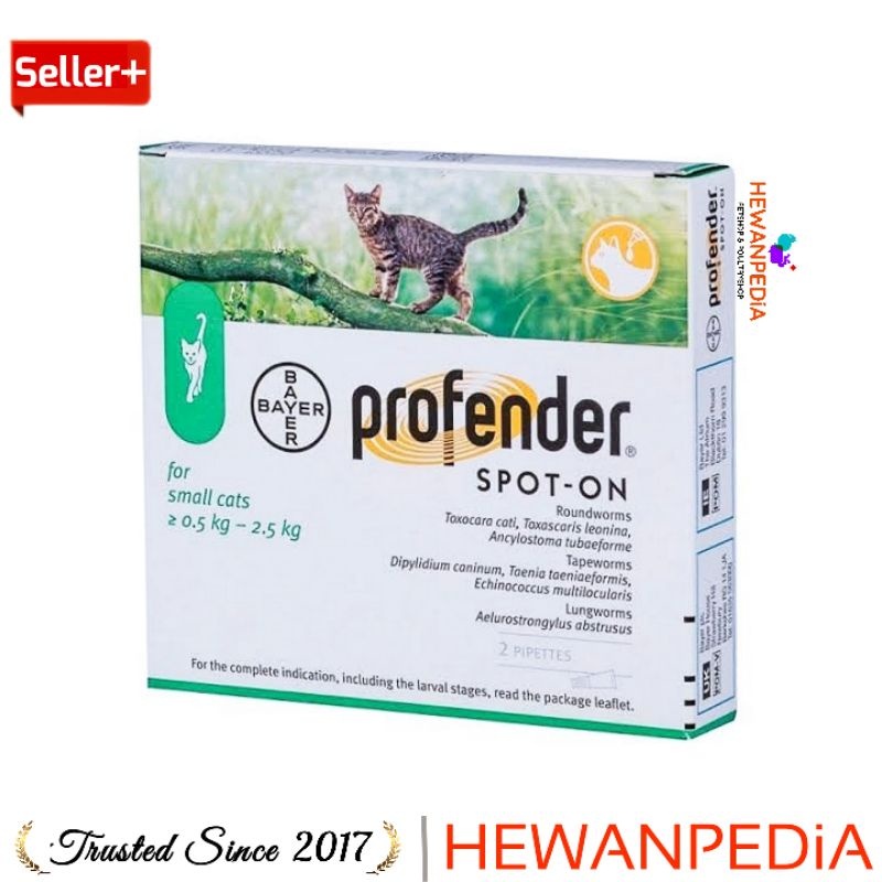 Jual PROFENDER CAT SMALL S 1 PIPET 0.5 kg Hewanpedia - Obat Tetes ...