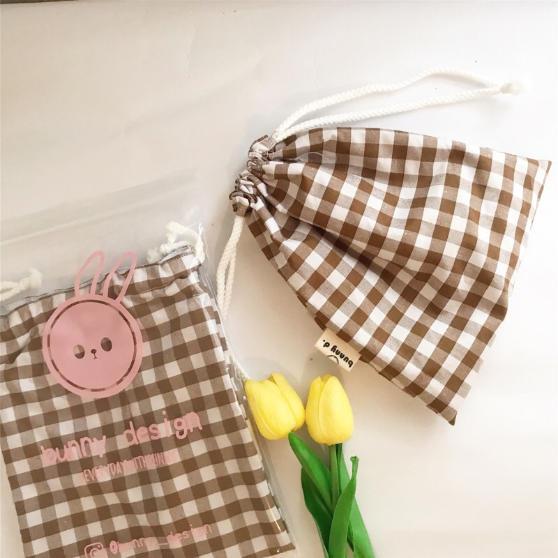 Jual DRAWSTRING POUCH/POUCH SERUT (ORIGINAL BROWN) | Shopee Indonesia