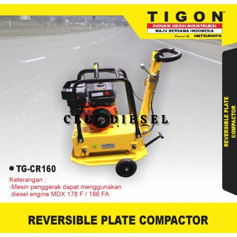 Jual Mesin Stemper Kodok TIGON TG-CR 160 Maju Mundur Hydraulic + GX 270 ...