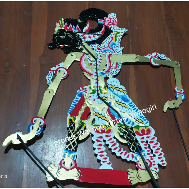 Jual wayang kulit kertas mainan Gatotkaca ukuran standar pentas,-+60cm ...