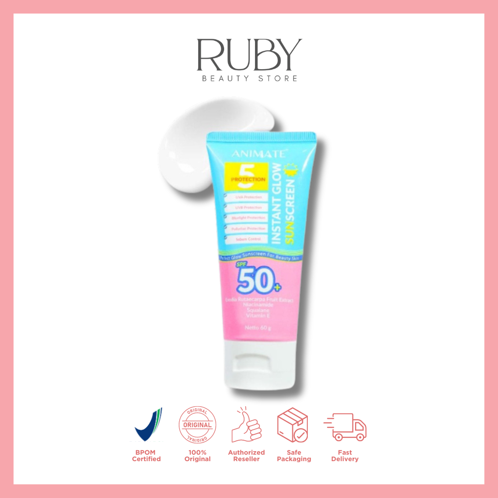 Jual RUBY - Animate Instant Glow Sunscreen 5 Protection 60 gr | Shopee ...