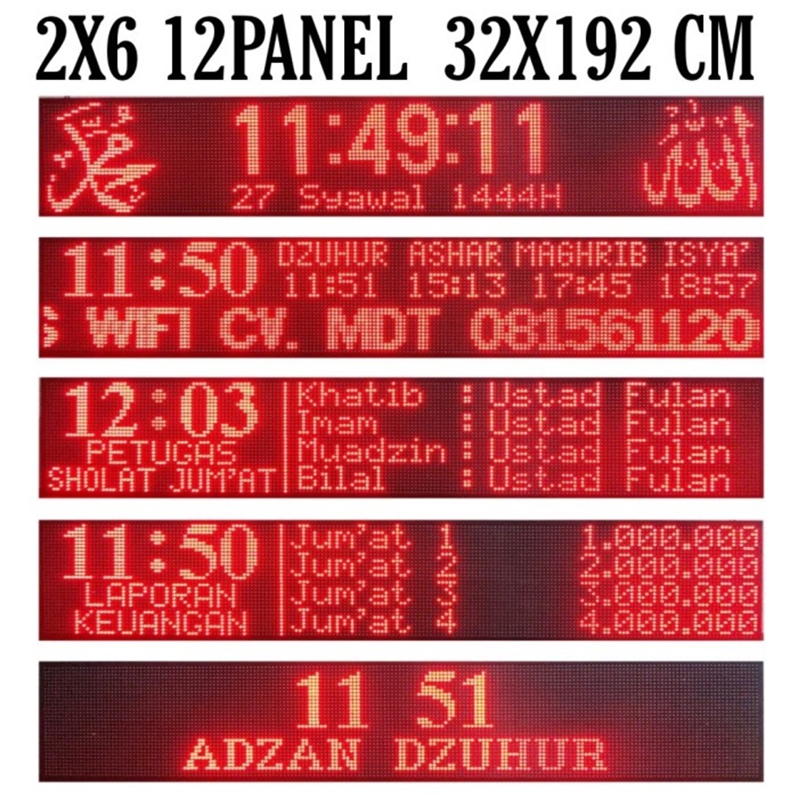 Jual Controller JWS / Kontroller Jadwal Sholat Jam Masjid WIFI ESP8266 ...