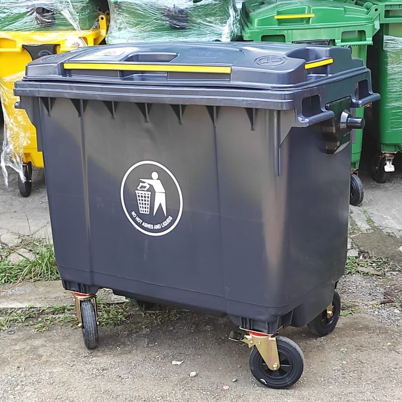 Jual TEMPAT SAMPAH BESAR/TONG SAMPAH BESAR/BAK SAMPAH BESAR 660 LITER PLASTIK HDPE | Shopee ...