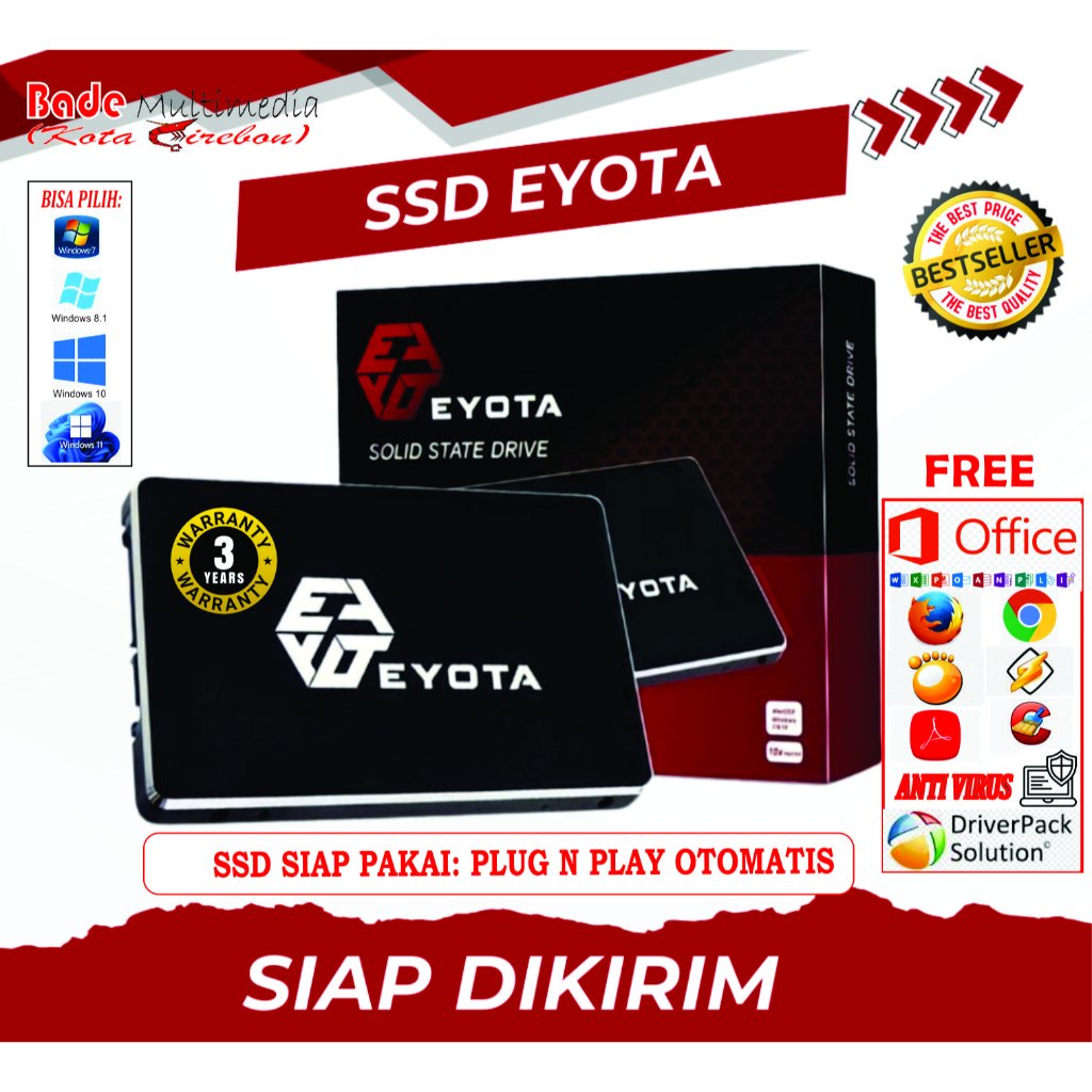 Jual SSD ISI SIAP PAKAI 128GB 256GB 512GB FREE KABEL SATA SSD ORIGINAL ...