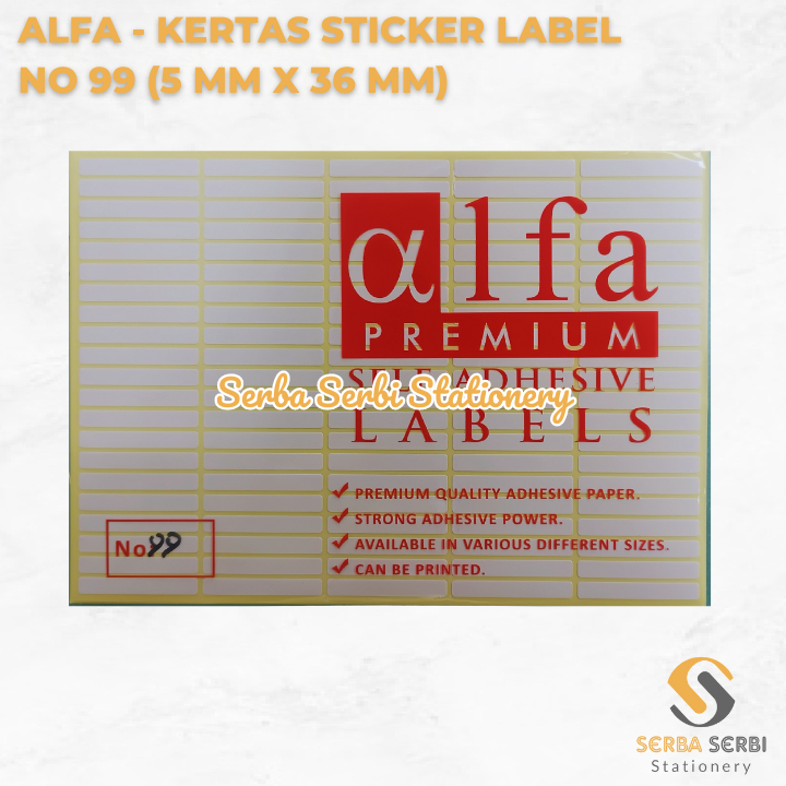 Jual (1 PAK ISI 7 LEMBAR) ALFA - KERTAS STICKER / STIKER LABEL HARGA ...