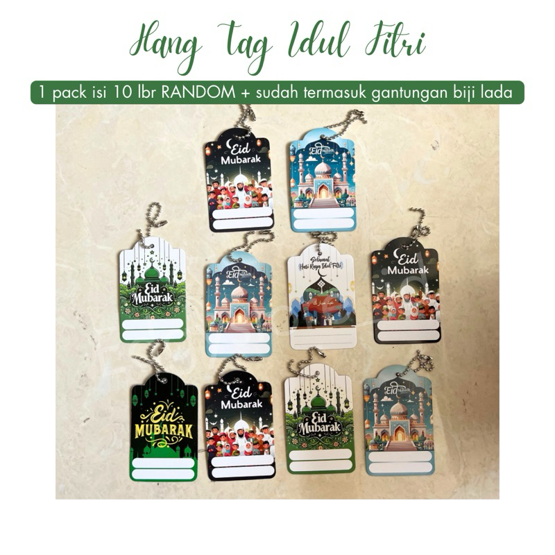 Jual Hang tag lebaran idul fitri greeting card kartu ycapan | Shopee ...