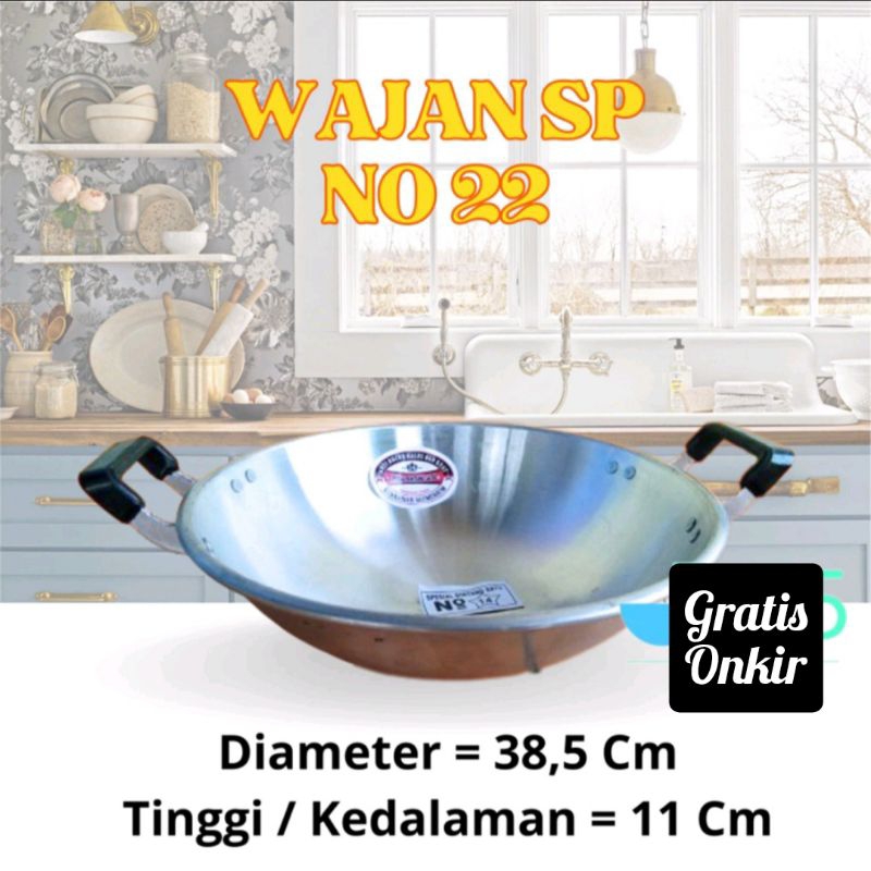 Jual Kuali Spesial NO22 Wajan / Katel Spesial Halus Ada Pegangan Anti ...