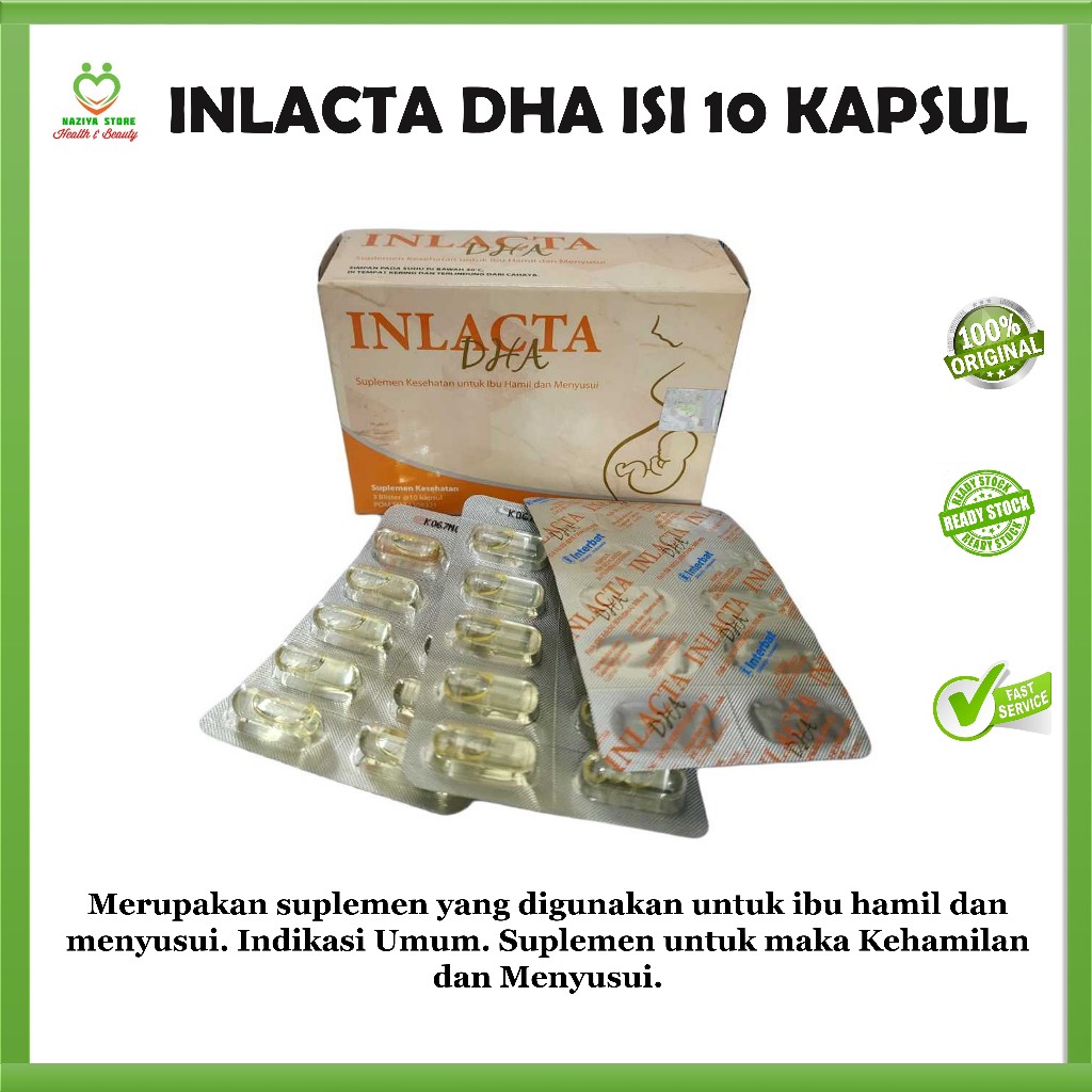 Jual INLACTA DHA STRIP ISI 10 KAPSUL Suplemen Vitamin Ibu Hamil Ibu ...