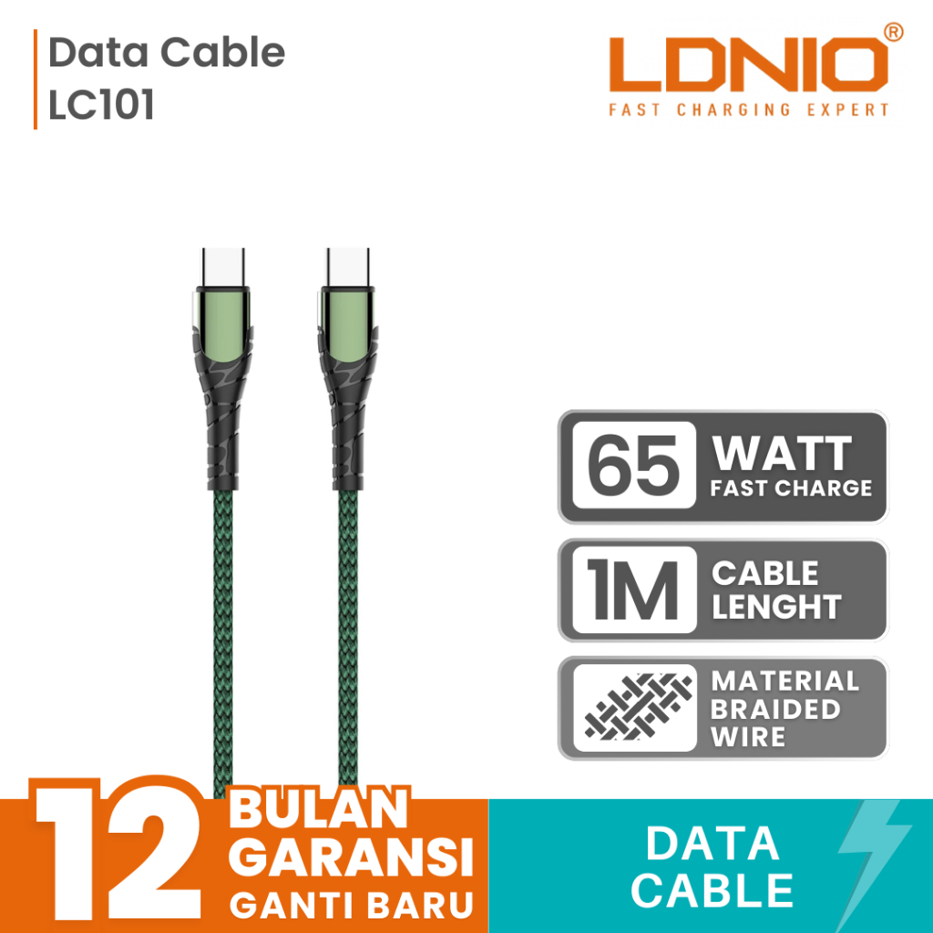 Jual LDNIO LC101 Kabel Data Fast Charging PD Type C to Type C Cable Dat | Shopee Indonesia