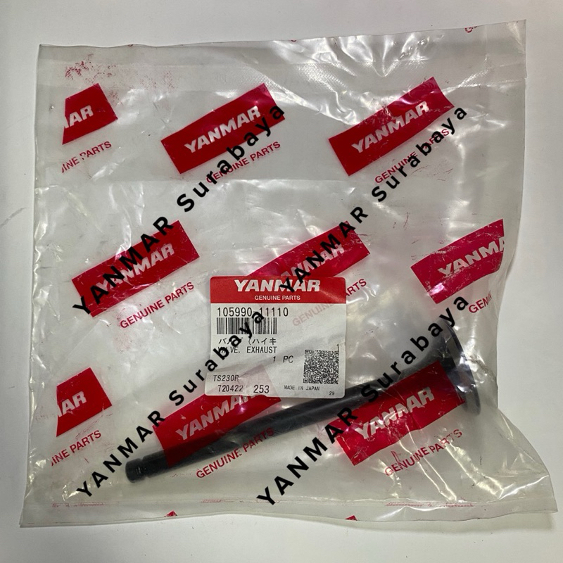 Jual Valve exhaust / Klep Api Yanmar TS230/TS190 105990-11110 Original ...