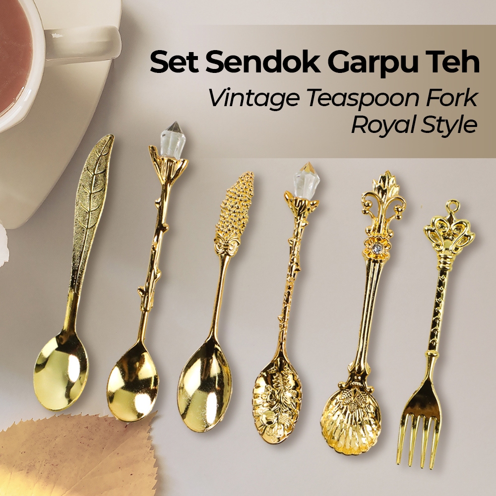 Jual PROMO Set Sendok Garpu Teh Buah Cake Style / Sendok Garpu Teh ...