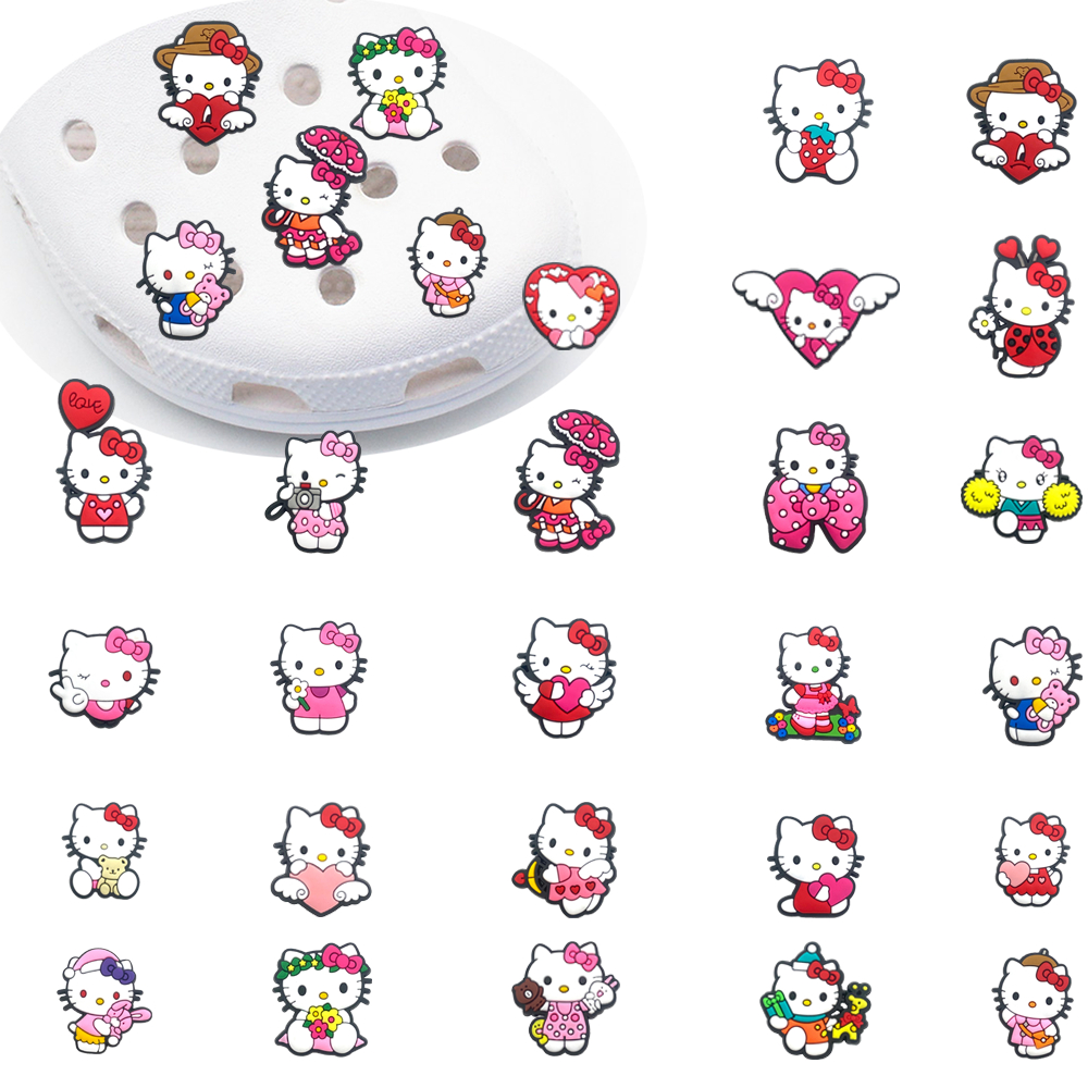 Jual Animasi populer Hellokitty seri kartun gadis pink shoe charms ...