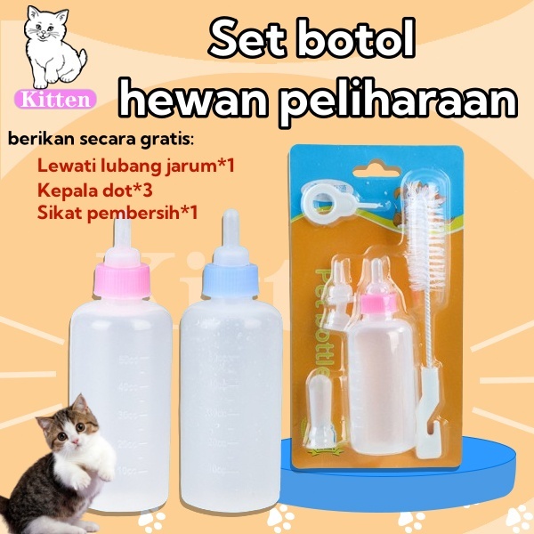 Jual Dot Anak Kucing Baru Lahir Botol Kucing Anjing 50ML Botol Dot Alat ...