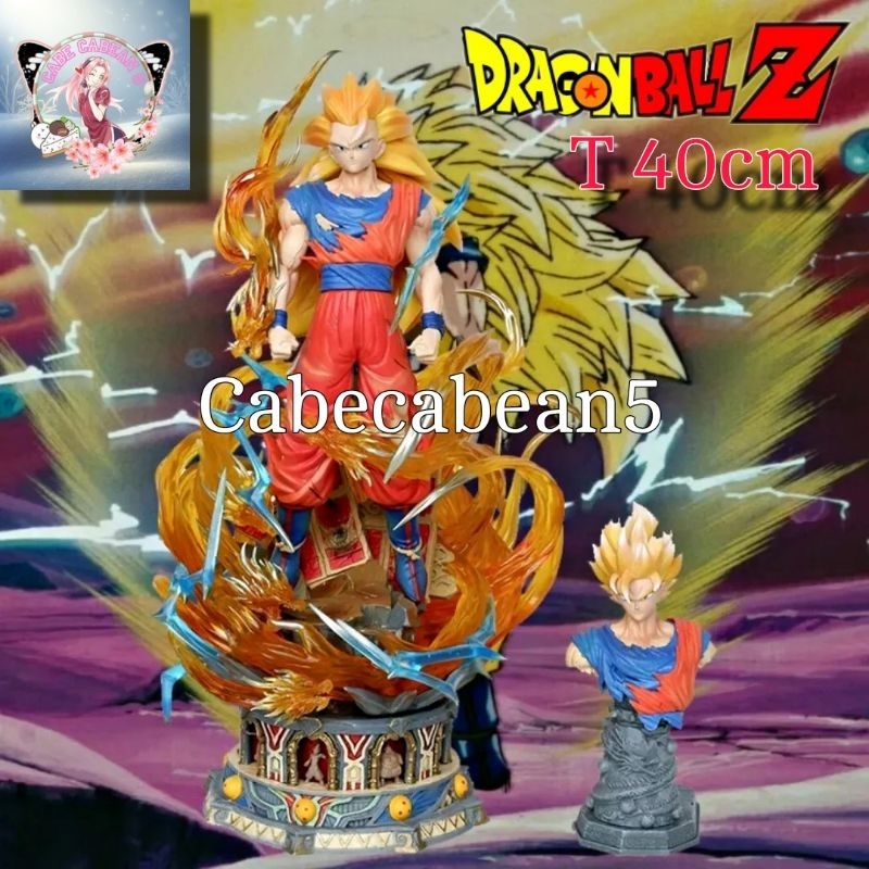 Jual Action Figure Son Goku Super Saiyan 3 Diorama Efek Aura Naga Jumbo Size Dragon Ball Z Ssj3 ...