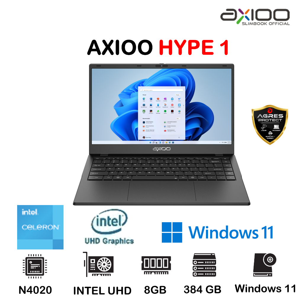 Jual LAPTOP AXIOO HYPE 1 N4020 8GB 384GB Windows 11 14 HD | Shopee ...