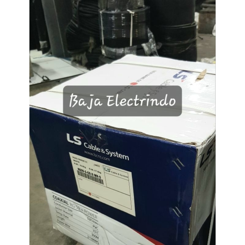 Jual Kabel CCTV RG59 plus power LS @300m/50m Coaxial RG 59 + Power Merk ...