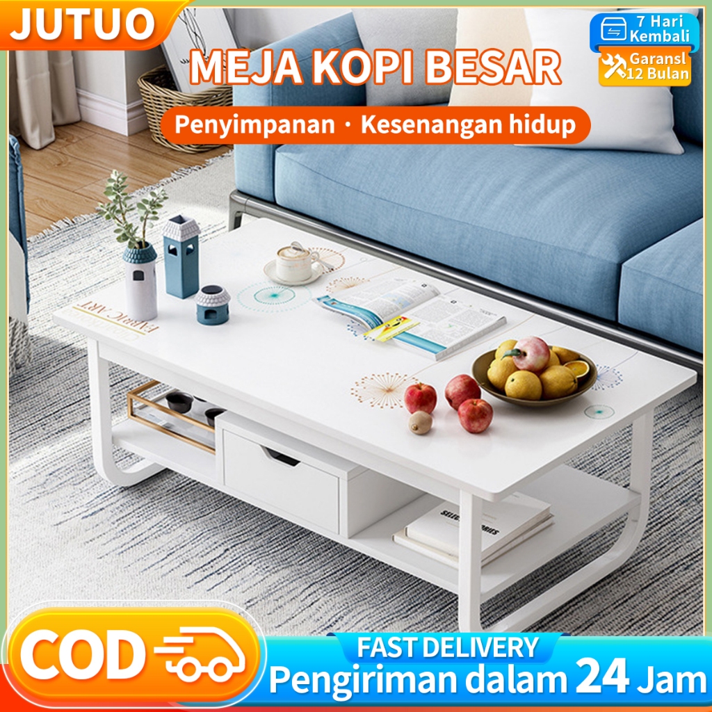 Jual JT Meja Tamu Minimalis Coffee Table Multifungsi 120x60x42cm ...