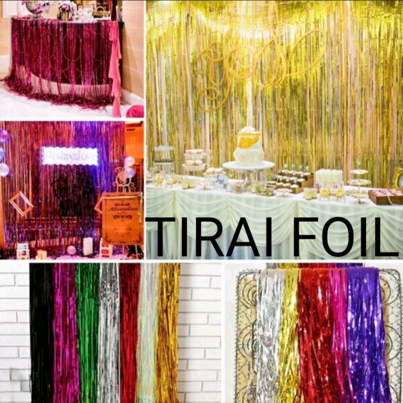 Jual DEKORASI PERLENGKAPAN TIRAI RUMBAI BACKGROUND DINDING PESTA PARTY ...