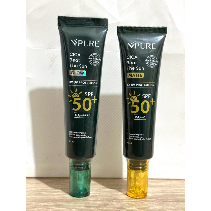 Jual [ORIGINAL] NPURE SUNSCREEN CICA BEAT THE SUN | MATTE / GLOW FINISH ...