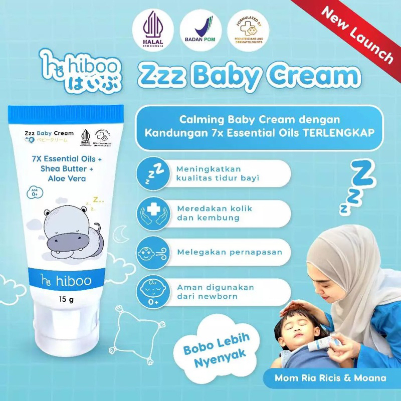 Jual HIBOO Zzz Deep Sleep Baby Cream 15gr 7x Essential Tidur & Kolik ...