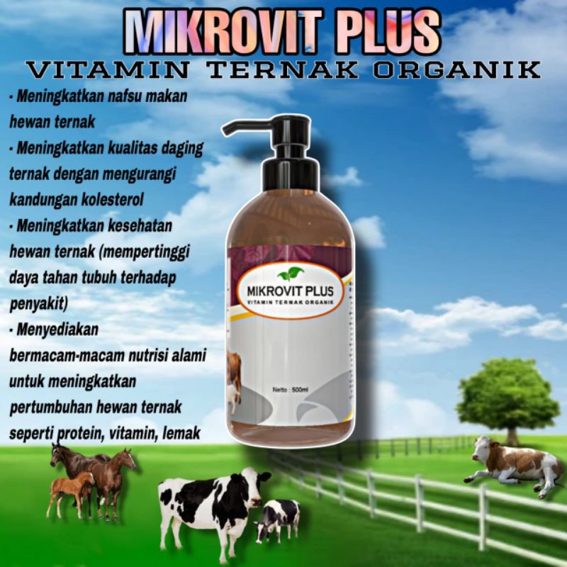 Jual Mikrovit Plus Vitamin Hewan Ternak Untuk Menyehatkan & Menggemukan ...