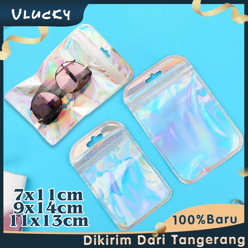 Jual Ziplock Hologram Foil Isi 50 Plastik Opp Klip Kemasan Aksesoris ...