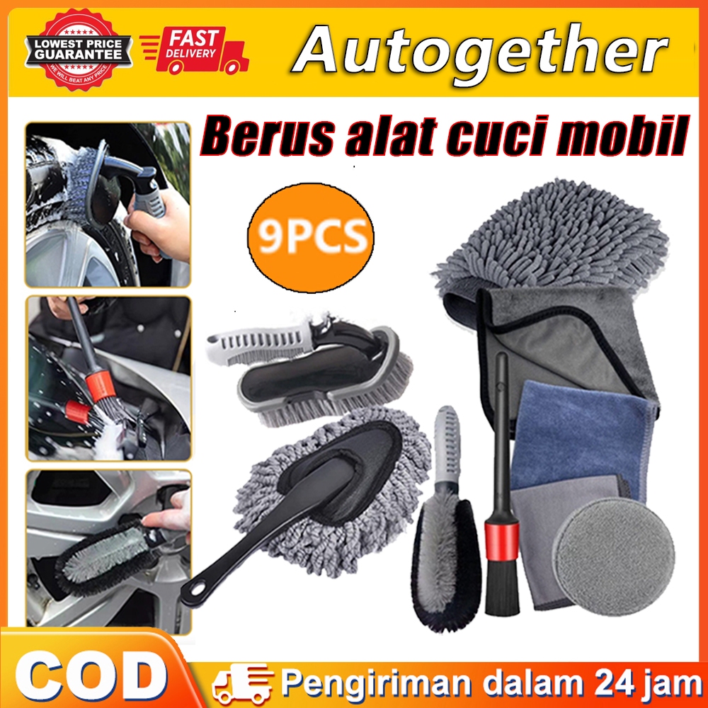 Jual (9 pcs)Sikat Alat Cuci Mobil Terlaris Sikat Cuci Mobil Sarung ...