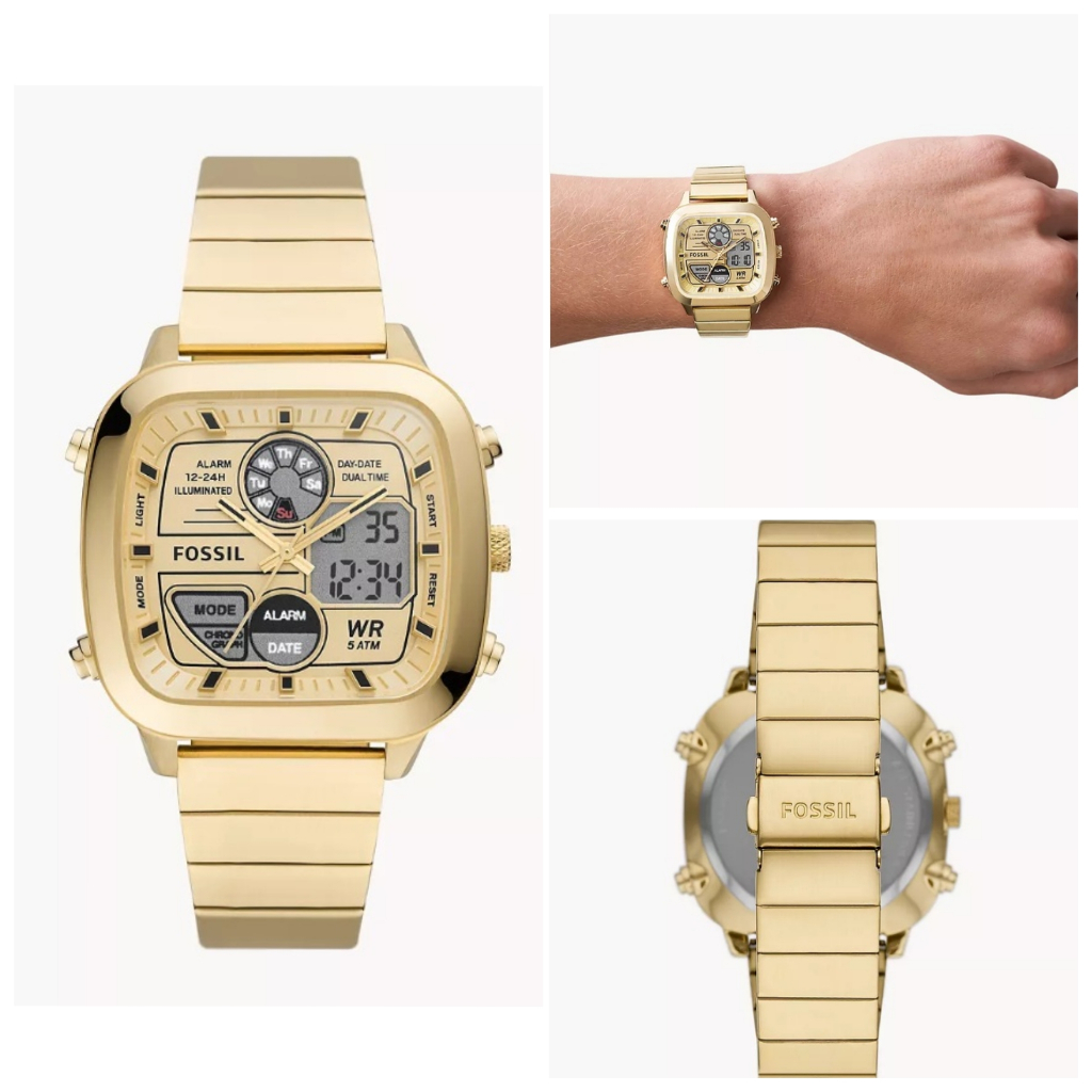 Jual Jam Fos FS5889 Retro Gold 42mm | Shopee Indonesia