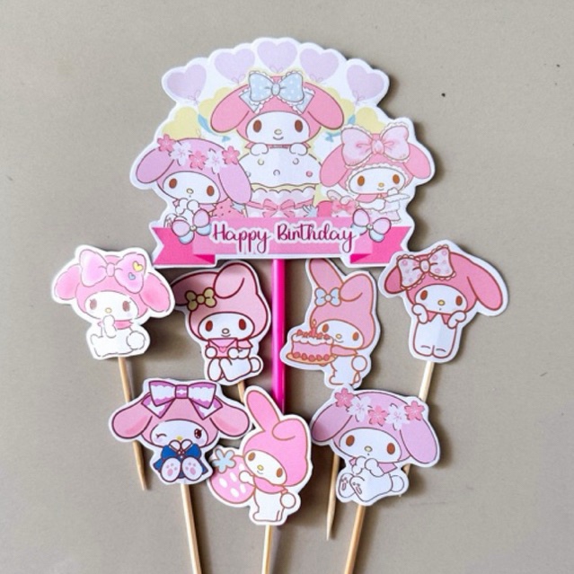 Jual TOPPER MY MELODY / (LA-001) CAKE TOPPER MELODY / TOPPER KUE MY ...