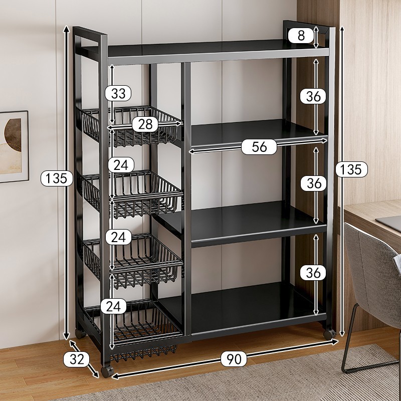 Jual Rak Dapur Minimalis Rak baja dengan roda Rak buah dan sayuranRak ...