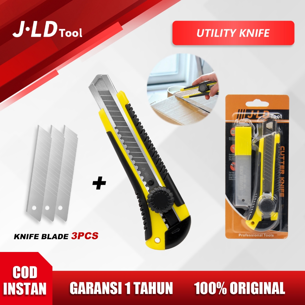 Jual JLD Knife Blade SK5 Cutter Pisau + 18mm Knife Blade 3Pcs Bahan ABS ...
