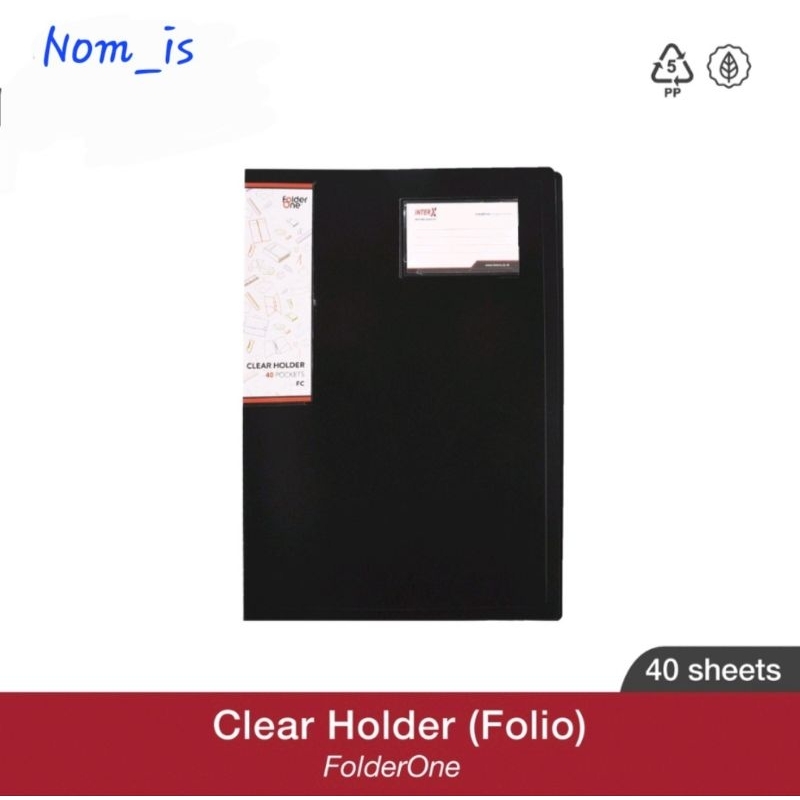 Jual Map Plastik Clear Holder 40 Lembar Folio Folder One | Shopee Indonesia