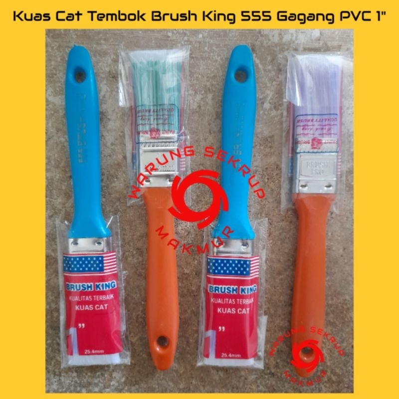Jual Kuas Cat Brush King 1" Inch / Kuas Cat Nylon Gagang PVC 2.5CM | Shopee Indonesia