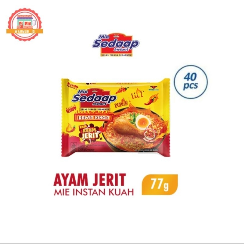 Jual Sedaap Mie Rawit Bingit Ayam Jerit 1 dus isi 40 pcs | Shopee Indonesia