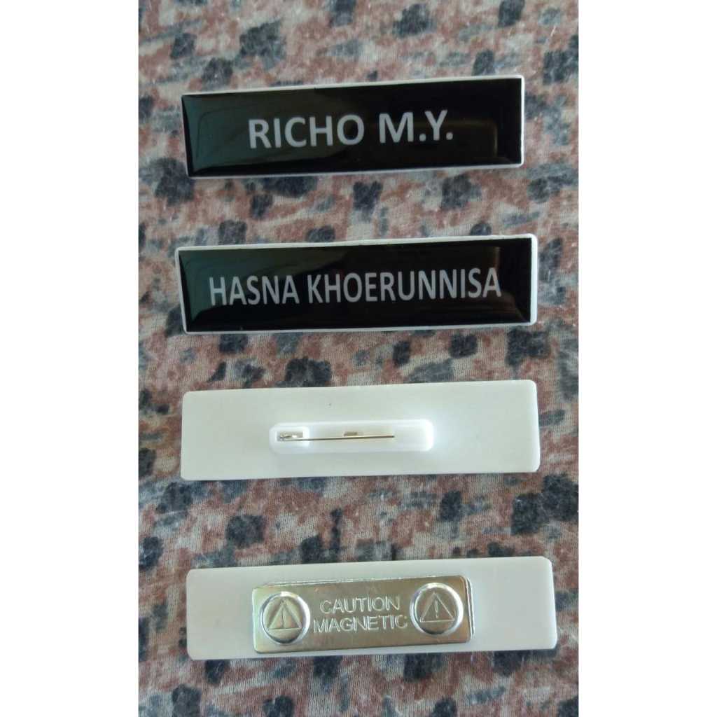 Jual Name tag / Papan Nama Akrilik Peniti I Paku I Magnet Bazzart ...