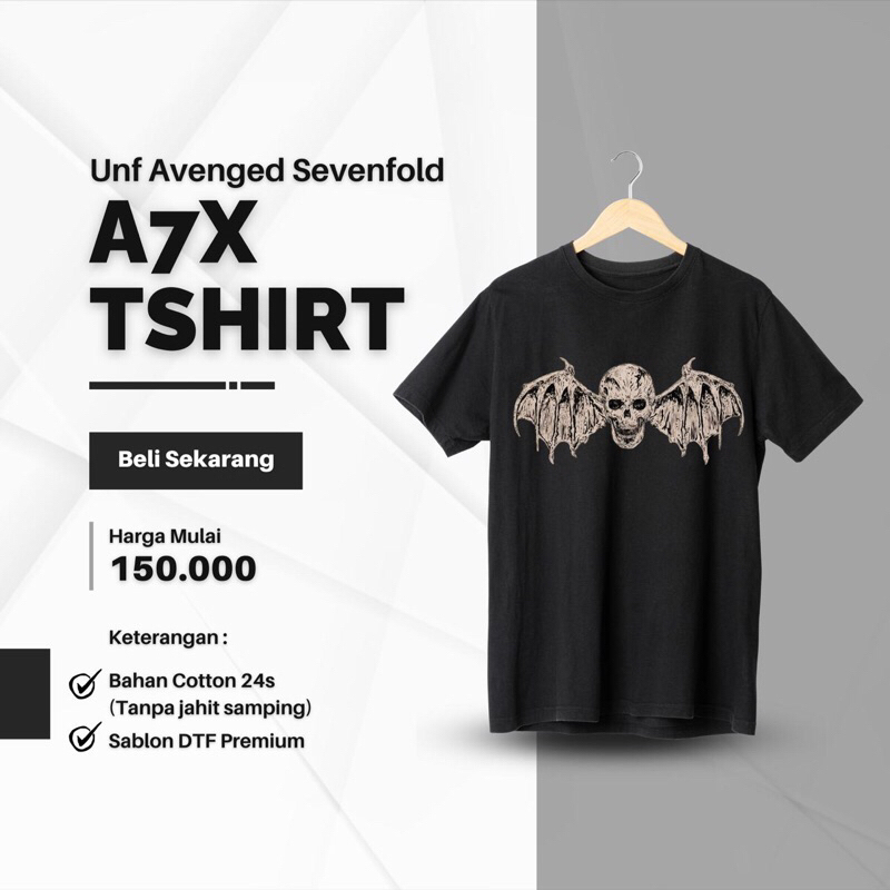 Jual Tshirt AVENGED SEVENFOLD Deathbat Libad | Shopee Indonesia