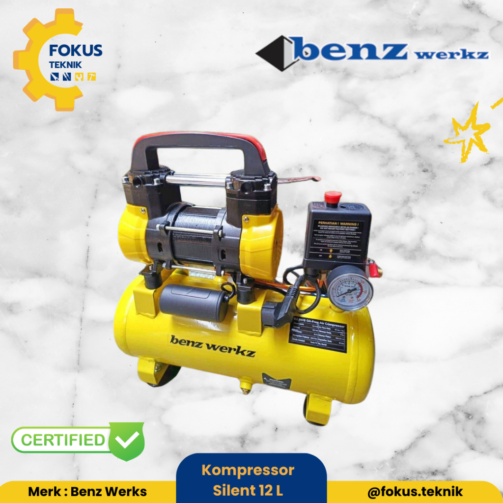 Jual BENZ BZ 8612 Mesin Kompresor Angin Compressor Oil Free Silent 12 ...