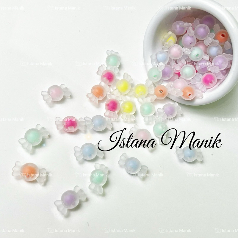 Jual Manik mote acrylic Doff / Clear Love bintang kupu bunga 15gr ...