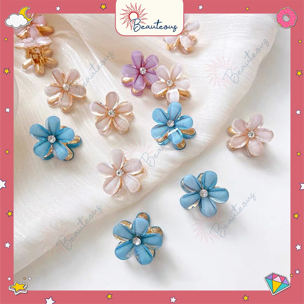 Jual Jepit Mini Bunga Pony Kepang Hair Clip Warna Pastel Cantik Fashion ...