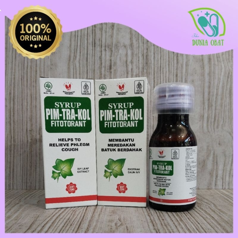Jual [60 ml] Pim-tra-kol fitotorant syrup | pimtrakol hijau | batuk ...