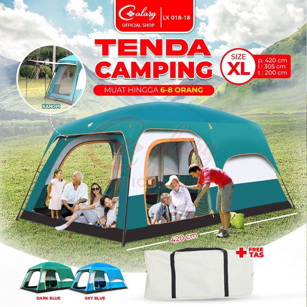 Jual Tenda Kemah Besar Camping Kemping Tenda Dobel Layer Tent ...
