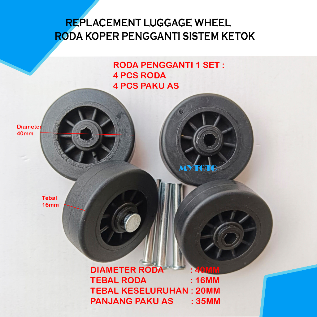 Jual Roda Koper Pengganti diameter 40mm 1 set | RODA PUTAR 360° | GETOK ...