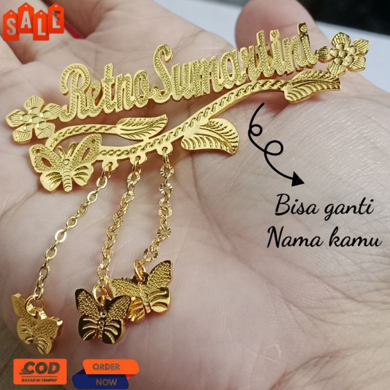 Jual Bros Nama Custom Grafir Kupu Rantai | Shopee Indonesia