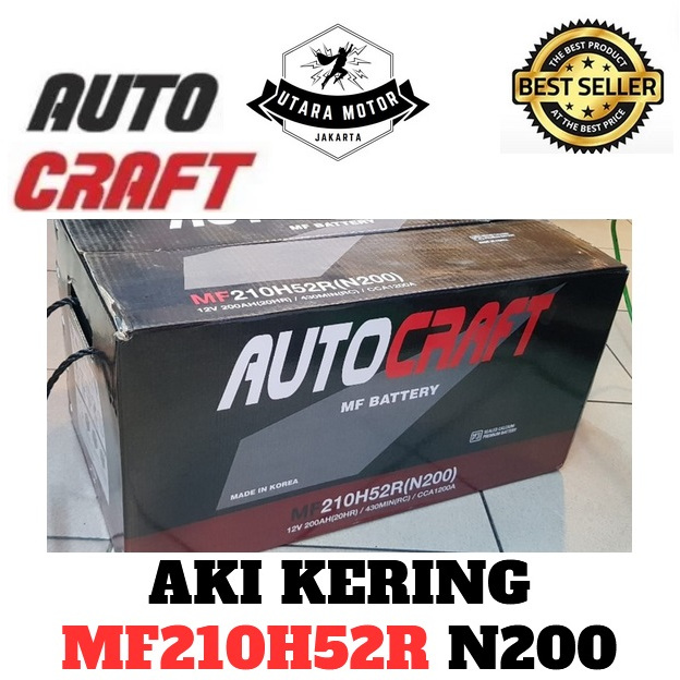 Jual AUTOCRAFT Aki Kering MF 210H52R N200 12V 200Ah Kapal Genset Solar Panel | Shopee Indonesia