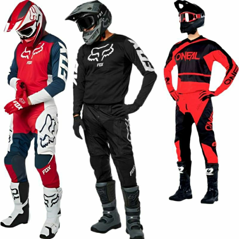 Jual pakaian balap motor trail cross sport satu set terbaru unisex ...