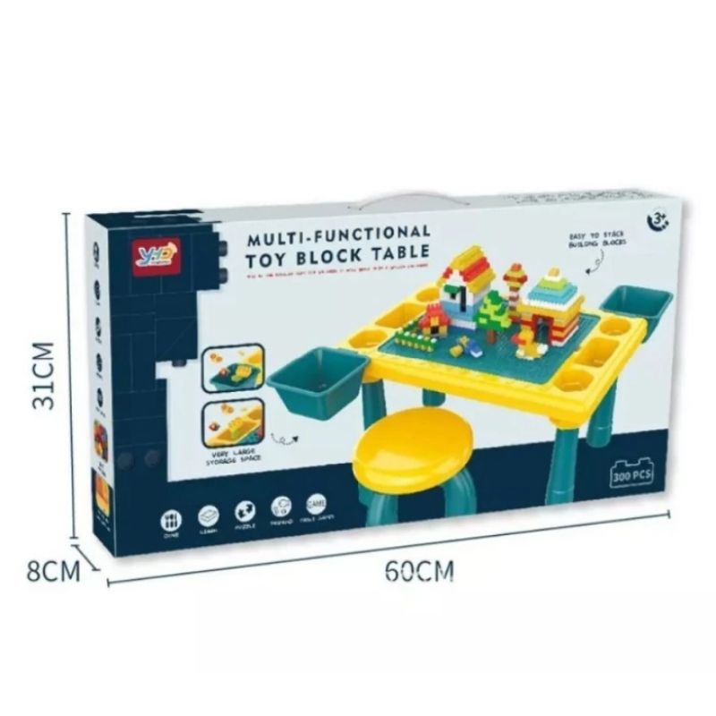 Jual Mainan Multifunctional Toy Block Table Meja Belajar Main Lego Anak ...