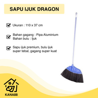 Jual Sapu Ijuk Dragon Sapu Lantai Super Tebal Premium Gagang Pipa ...