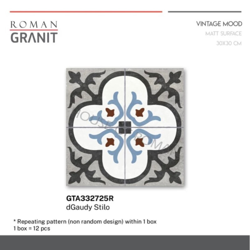 Jual Roman Keramik Lantai Vintage Motif Batik / Lantai Tegel / Keramik ...