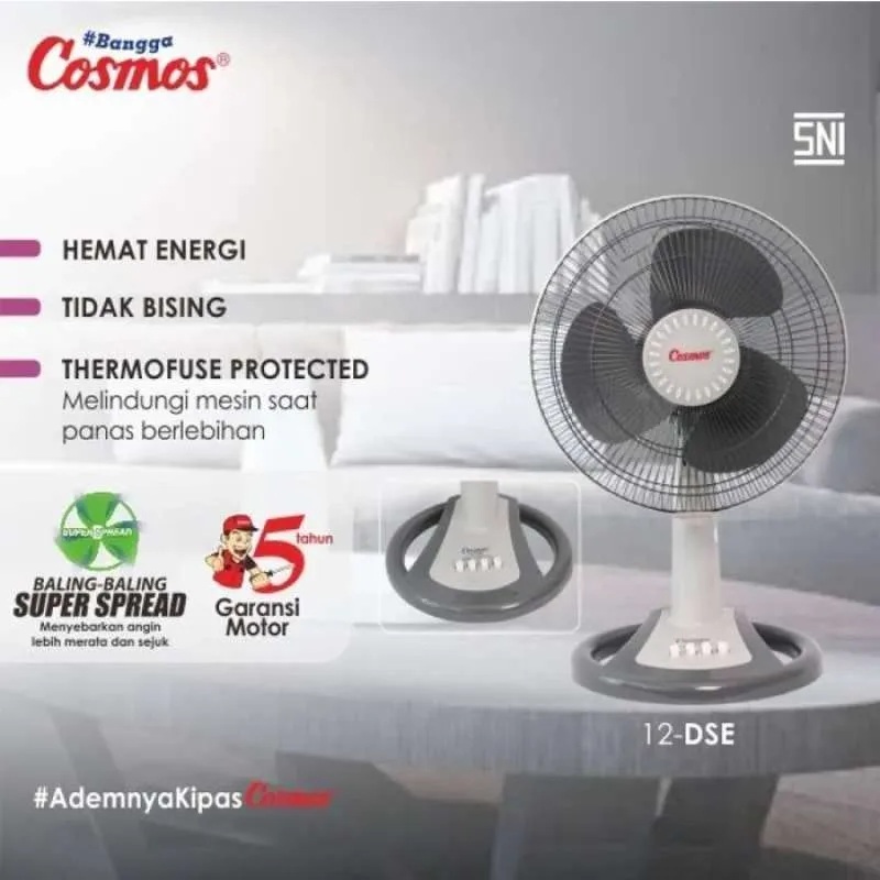 Jual Kipas Angin Meja / Duduk COSMOS 12-DSE / 12DSE Desk Fan (12 Inch ...