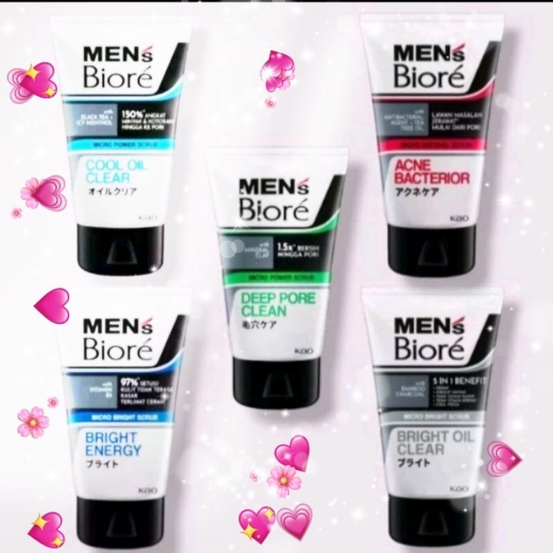 Jual BIORE MEN'S SCRUB FACIAL WASH 100G | Shopee Indonesia